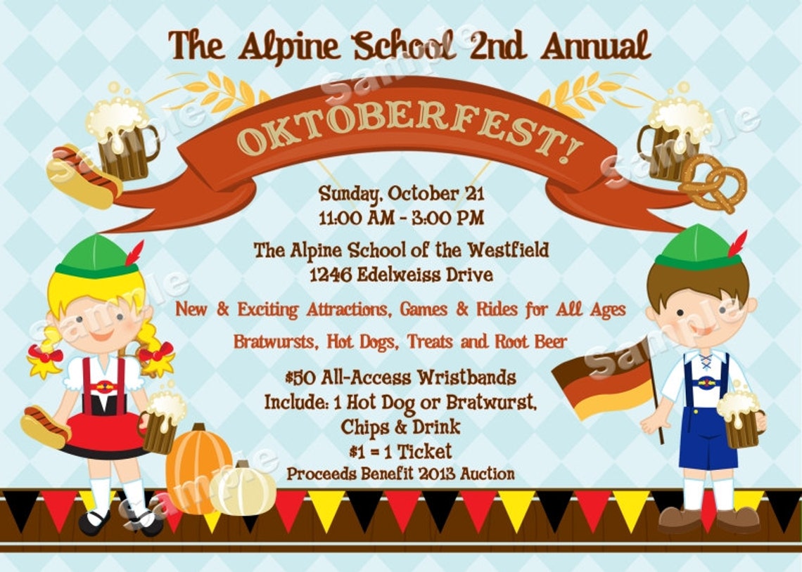 Personalized German Oktoberfest Invitation for Kids or Family Festival ...