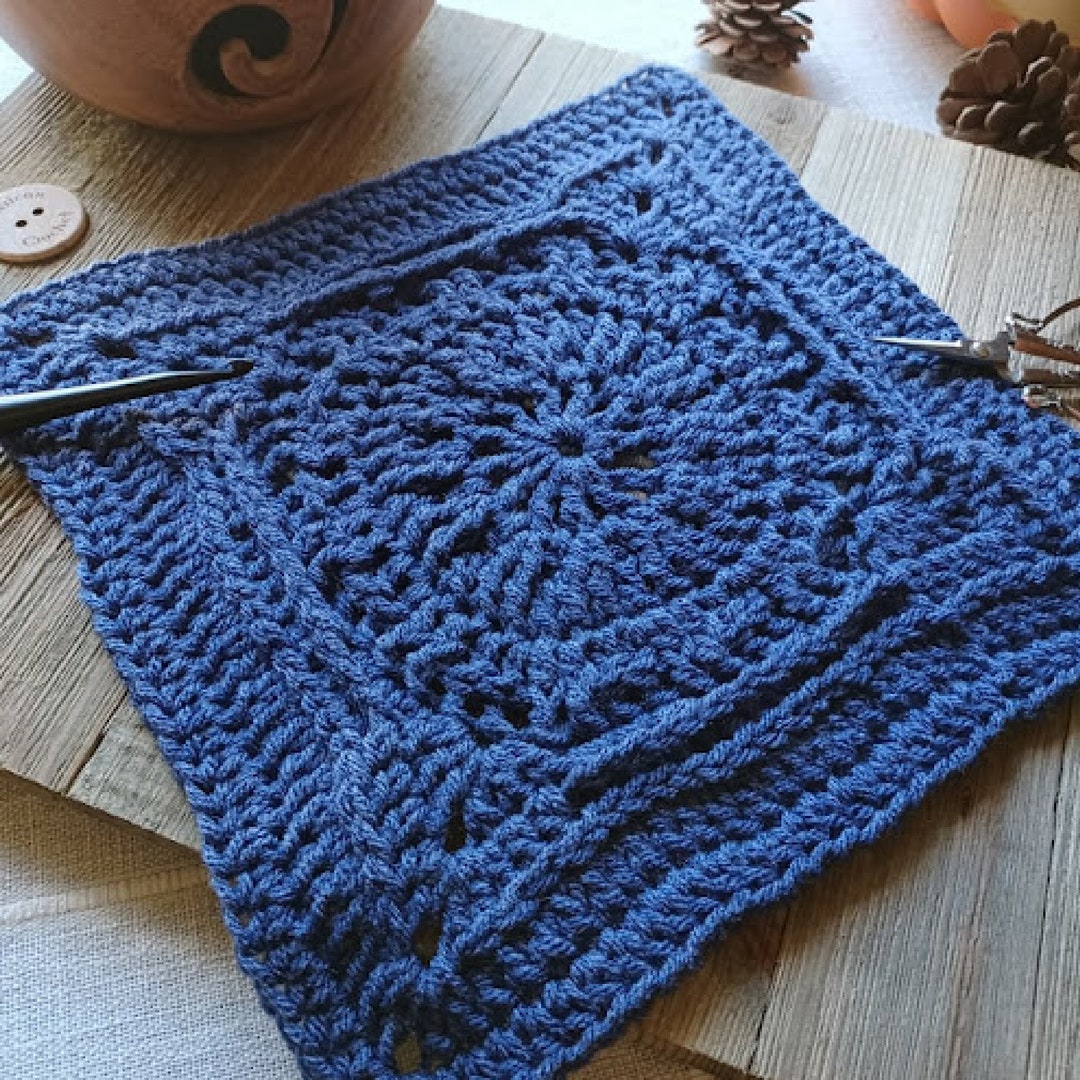 Crochet Square Pattern PDF Instant Digital Download 12-inch Afghan ...