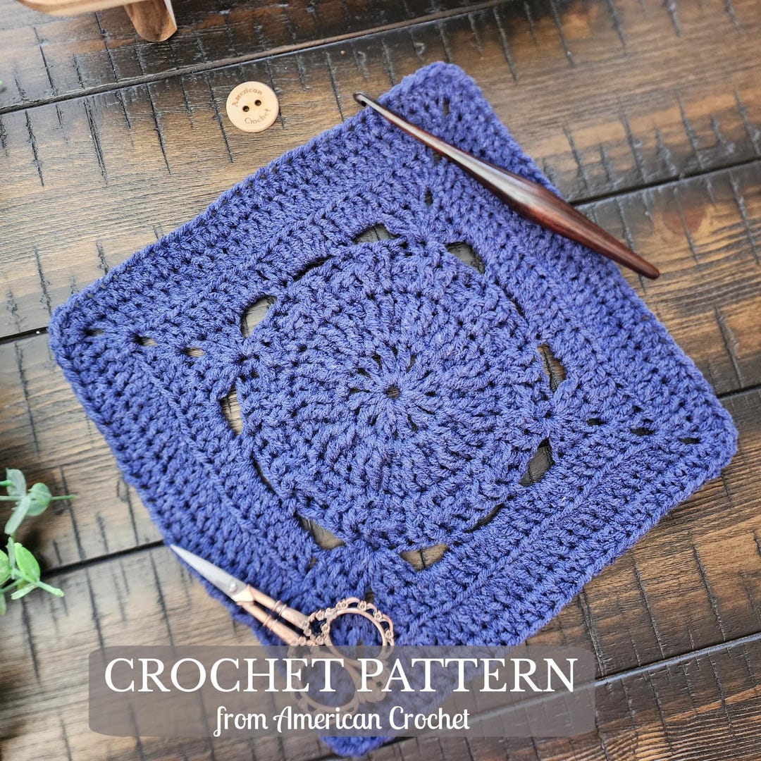Crochet Square Pattern | PDF Instant Digital Download | 9-inch Afghan ...