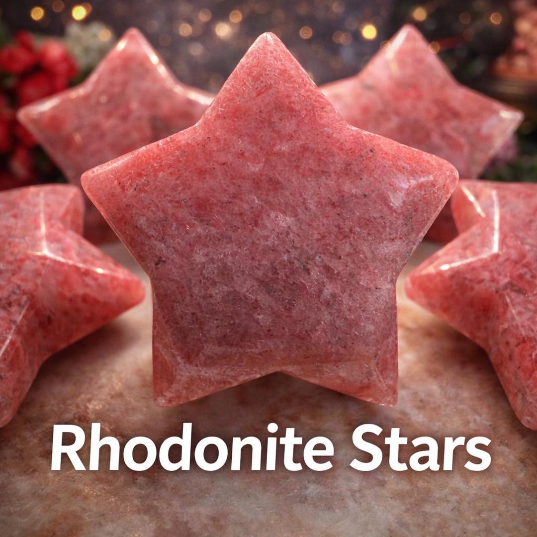Sakura Rhodonite Star From Madagascar • Pink Heart Healing Stone ...