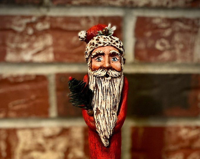 Primitive Victorian Folk Art Driftwood Santa by Mother's - Etsy