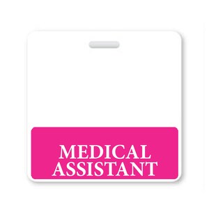 MEDICAL ASSISTANT Badge Buddy Hot Pink Free Shipping Badge - Etsy