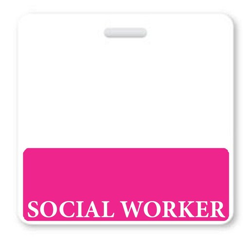 SOCIAL WORKER Badge Buddy Free Shipping Name Badge Tag - Etsy