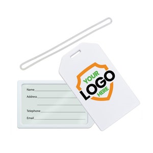 Bulk 10 Pack - Custom Luggage Tags - Add Your Logo, QR or Image ...