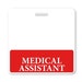 Red MEDICAL ASSISTANT Badge Buddy Free Shipping Badge - Etsy