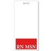 Red RN MSN Badge Buddy Free Shipping Red Badge Buddy for Masters of ...