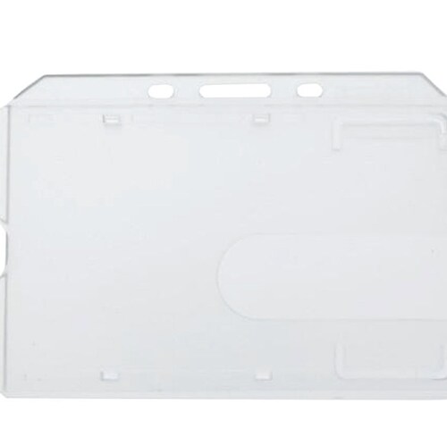 Clear Hard Plastic Badge Holder Horizontal Side Load Rigid - Etsy