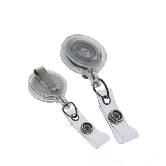 10 Clear Badge Reels Free Shipping Belt Clip - Etsy