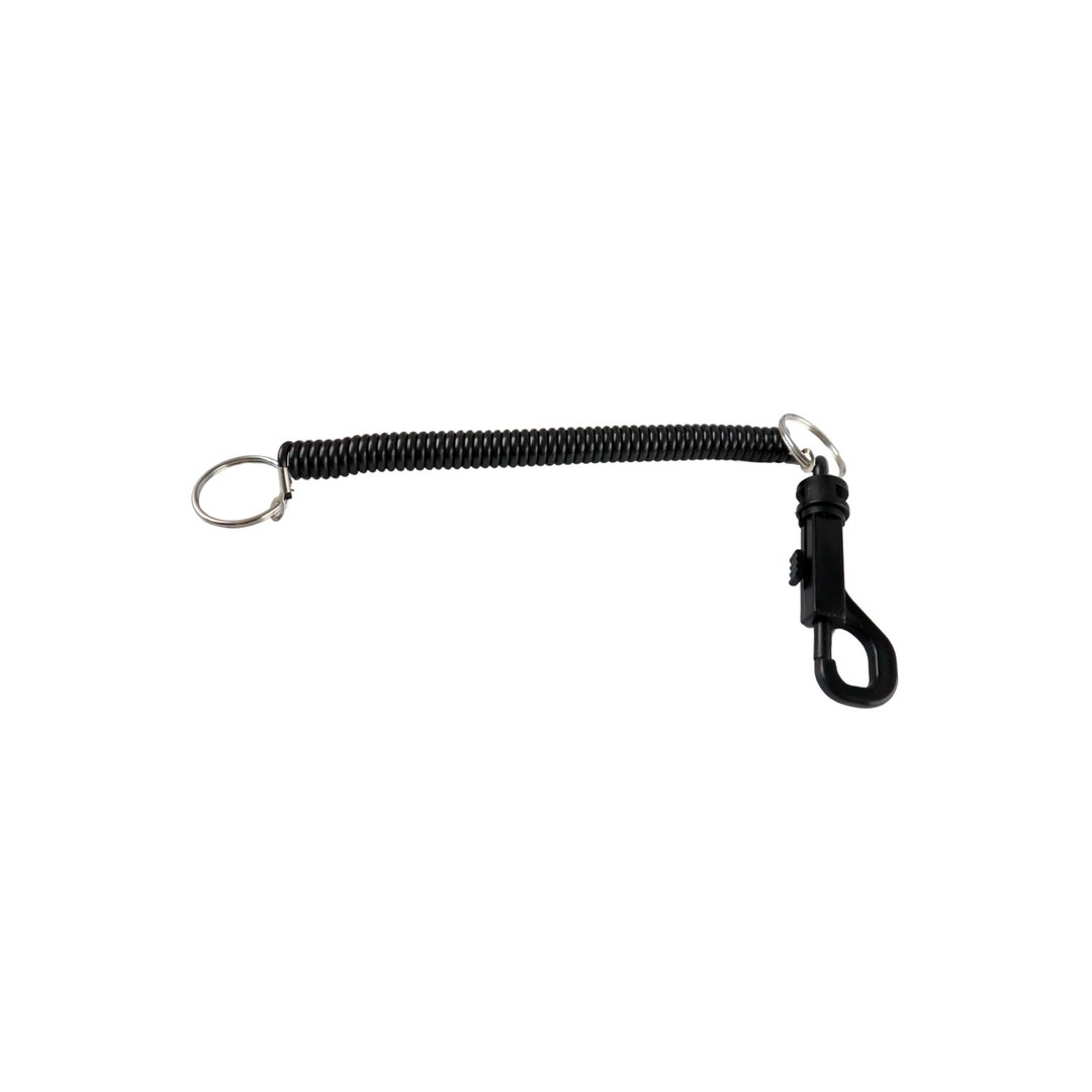 5 Pack - Black Bungee Coil Cords With Key Chain Ring - Free Shipping ...
