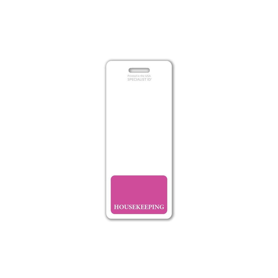 HOUSEKEEPING Badge Buddy Vertical Extra Long - Oversized ID Badge ...