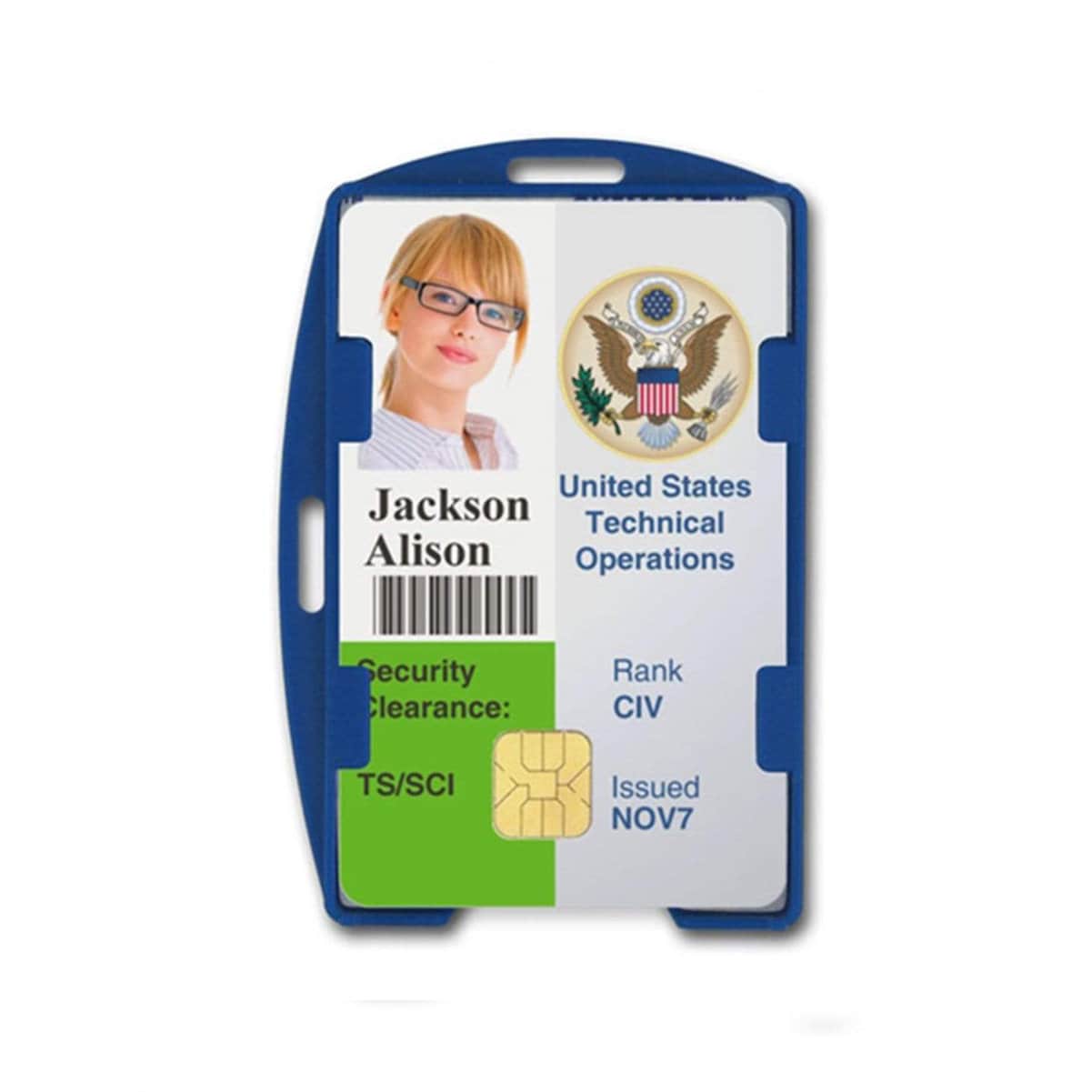 RFID Blocking ID Badge Holder RFID Safe CAC Card Protector id Holder ...