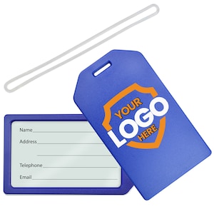 Bulk 10 Pack - Custom Luggage Tags - Add Your Logo, QR or Image ...
