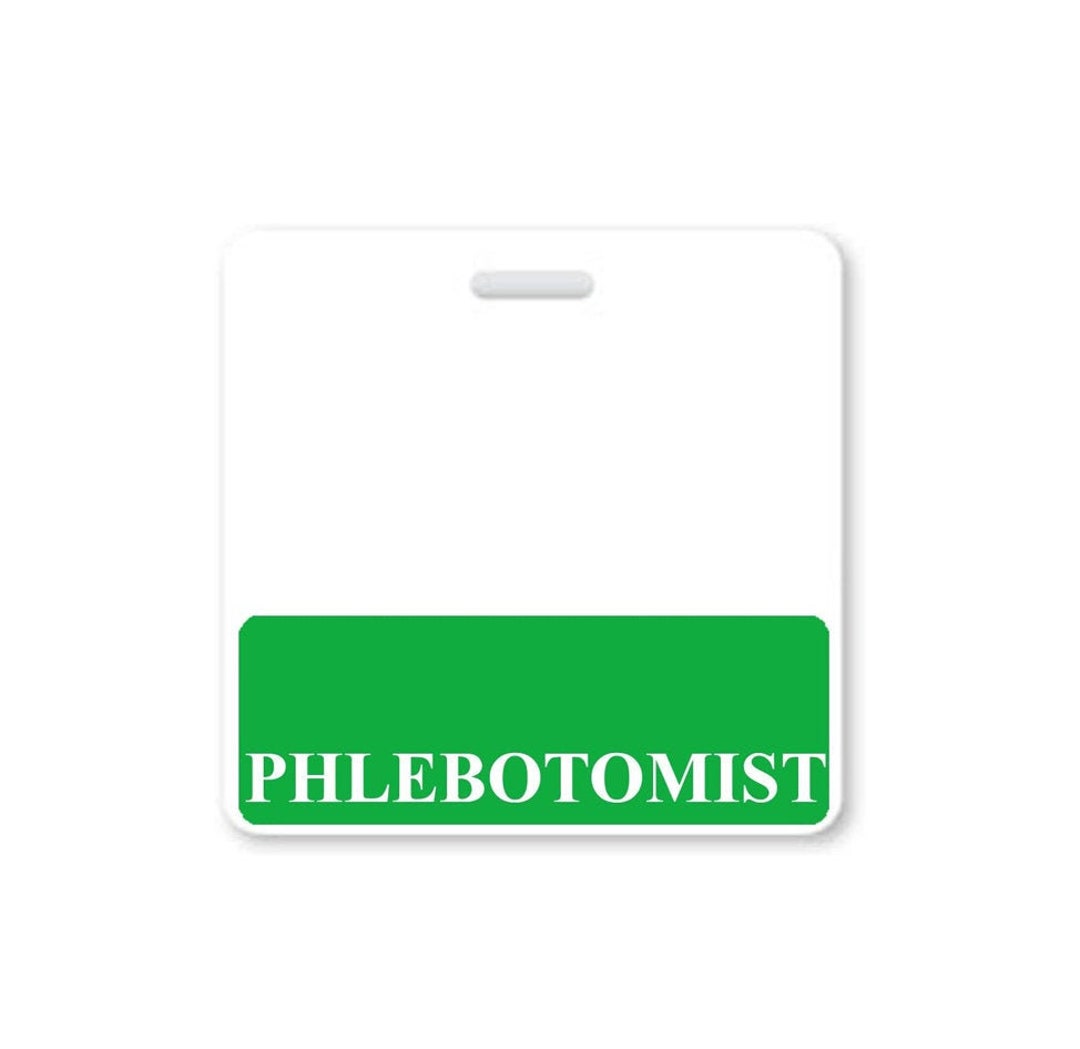 PHLEBOTOMIST Badge Buddy - Free Shipping! - Green Border Badge Buddies ...