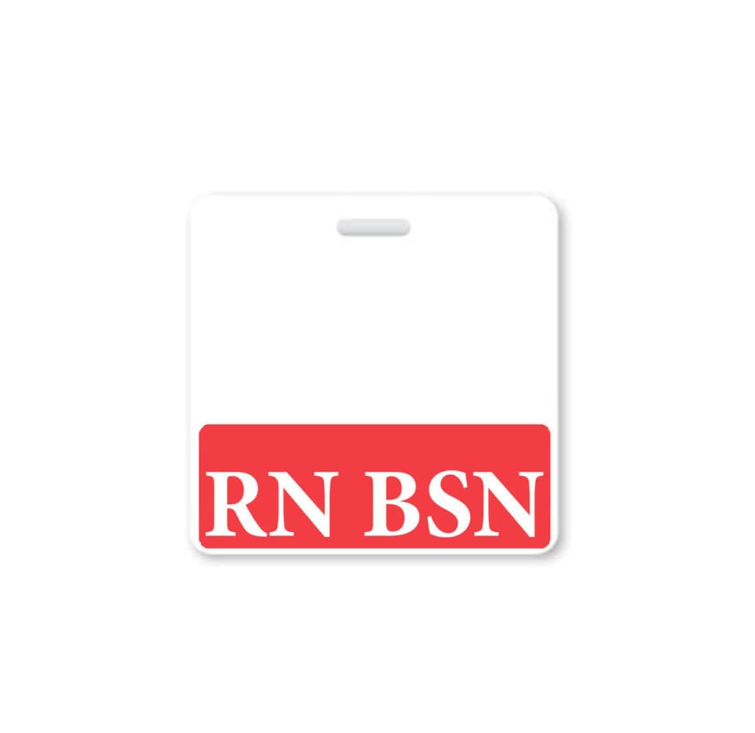 RN BSN Badge Buddy - Red Badge Buddy for Registered Nurses With ...
