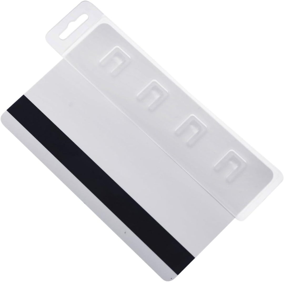 3 Pack - Rigid Vertical Half Card Swipe Badge Holder - Hard Plastic ...