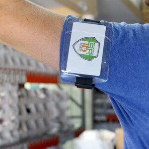 2 - Armband Badge Holders With Adjustable Strap - Fits Large Size Arms ...