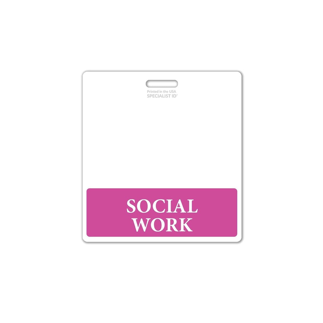 XL Social Work Badge Buddy Horizontal - Free Shipping! - Oversized ID ...