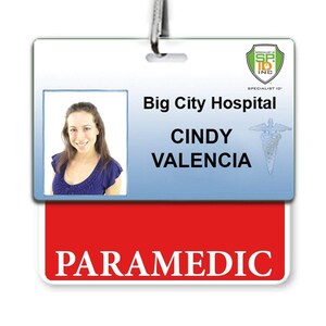 Red PARAMEDIC Badge Buddy - Free Shipping! - Badge Buddies for ...