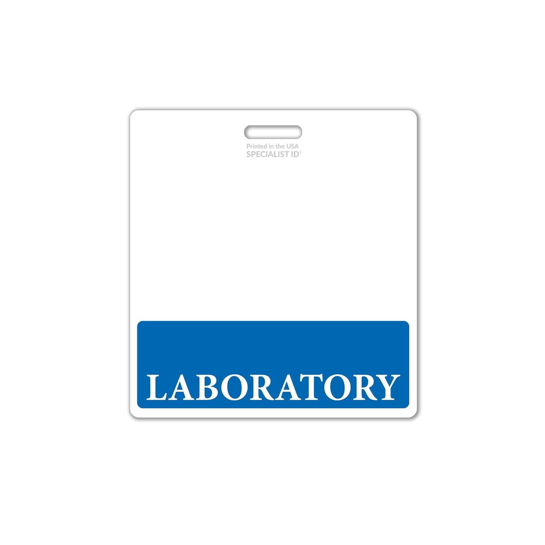 XL Badge Buddy Laboratory Horizontal - Free Ship! - Oversized ID Badge ...