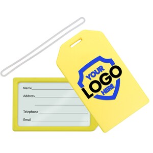 Bulk 10 Pack - Custom Luggage Tags - Add Your Logo, QR or Image ...