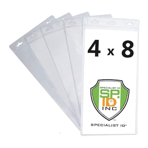 10 Pack - 4x8 Plastic Ticket Holders - Free Ship !! - Extra Large Vinyl ...