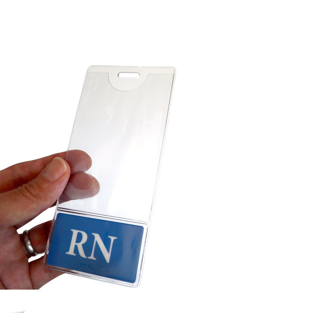 Vertical RN Badgebottom ID Holder Combo - 2 in 1 Vinyl Badge Buddy ...
