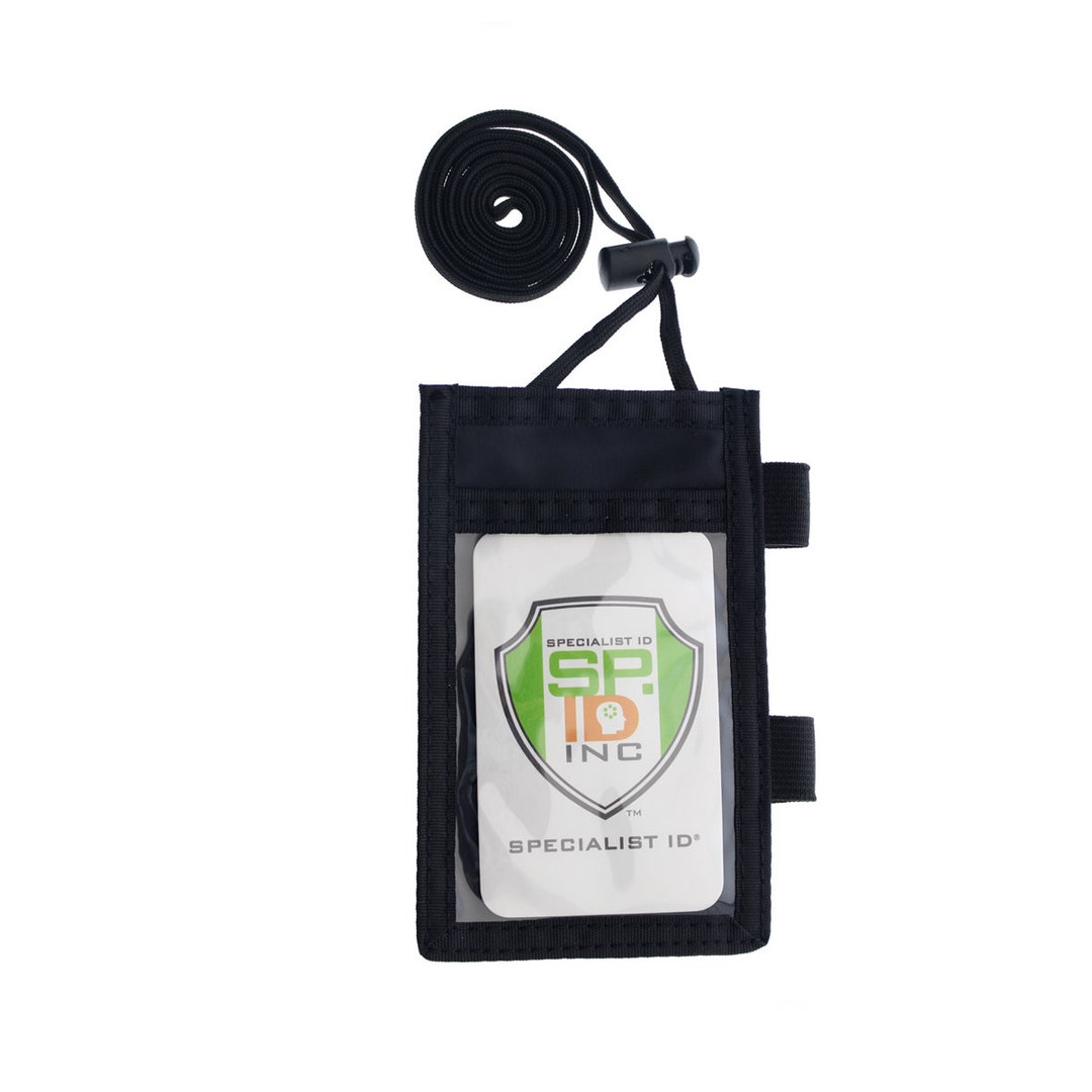 Slim ID Badge Neck Wallet With Front Window Side Holds up to - Etsy