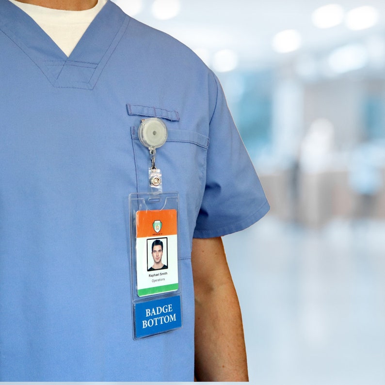 Vertical RN Badgebottom ID Holder Combo - 2 in 1 Vinyl Badge Buddy ...
