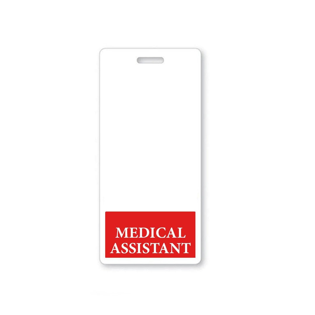 MEDICAL ASSISTANT Badge Buddy - Free Shipping! - Red Border Badge ...