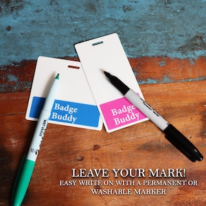 LAB Badge Buddy - Black Border Badge Buddies for Laboratory Technicians ...