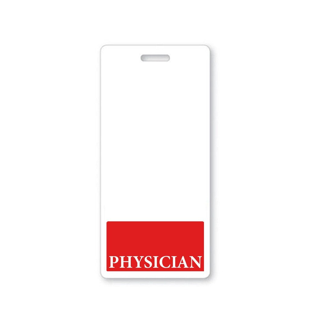 PHYSICIAN Badge Buddy - Free Ship! - Red Border Badge Buddies for ...
