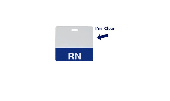 Clear Blue RN Badge Buddy Free Shipping Badge Buddies for | Etsy