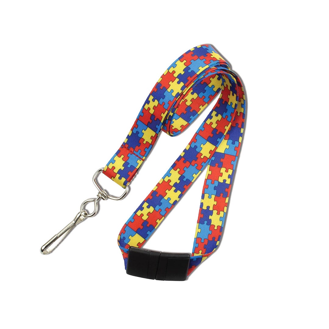 Red Autism Awareness Lanyard - Free Ship! Cute, Soft Lanyard W/ Swivel ...