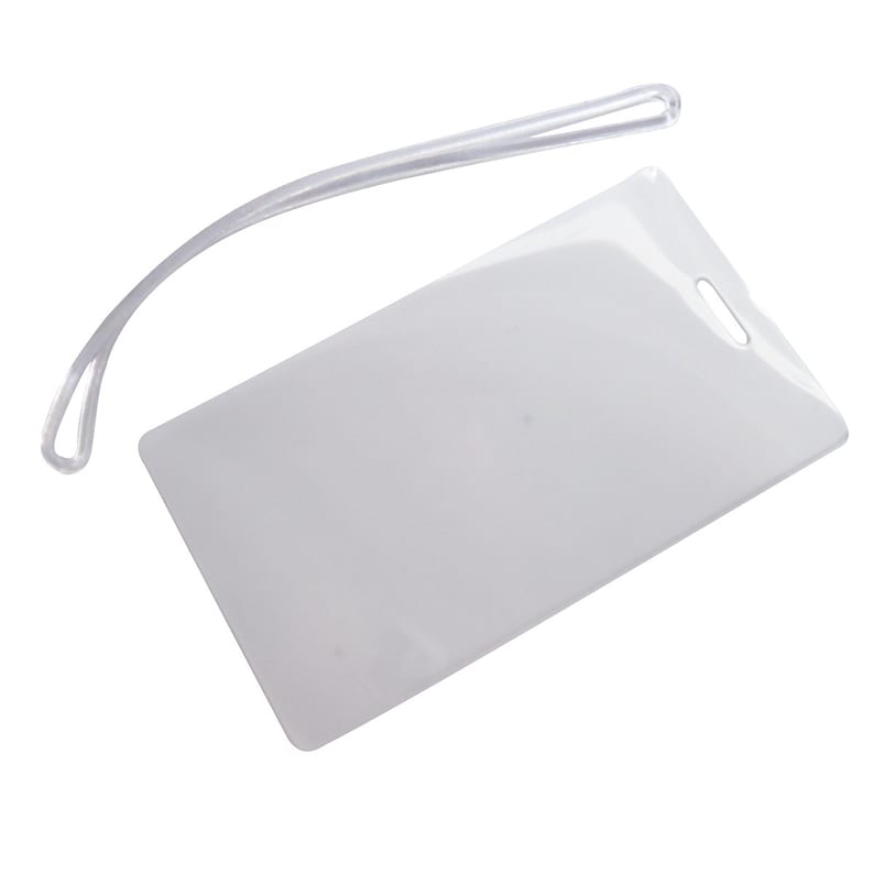 100 Pack - 5 Mil Laminating Luggage Tag Slot Pouches With 6" Worm Loops ...