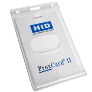 10 Pack - Clear Rigid Hard Plastic ID Badge Holder - Vertical ID Card ...