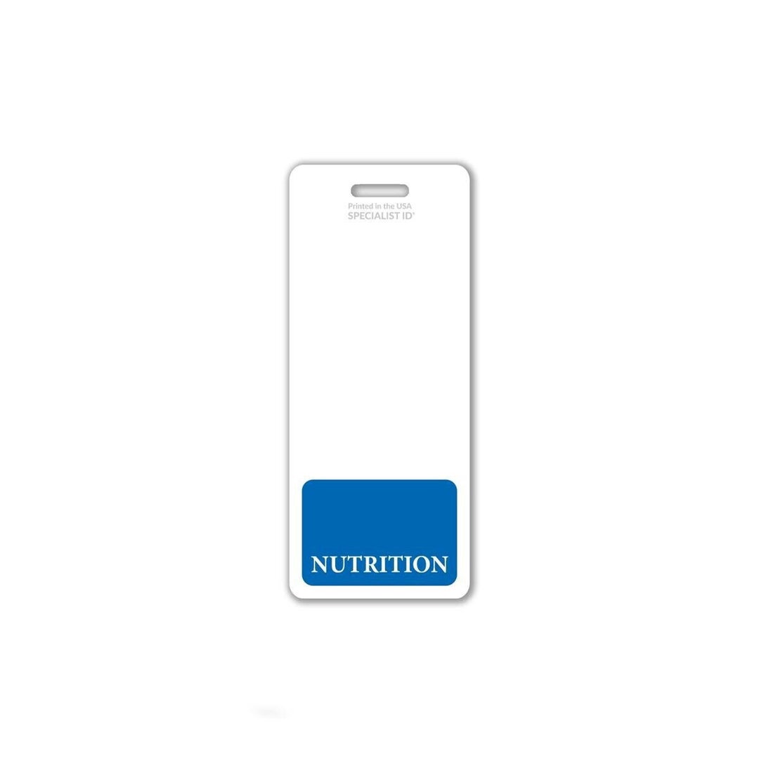 Nutrition Badge Buddy Vertical Extra Long - Oversized ID Badge Backer ...