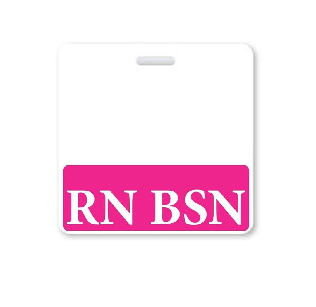 Pink RN BSN Badge Buddy Free Shipping Cute Hot Pink Badge Buddy for ...