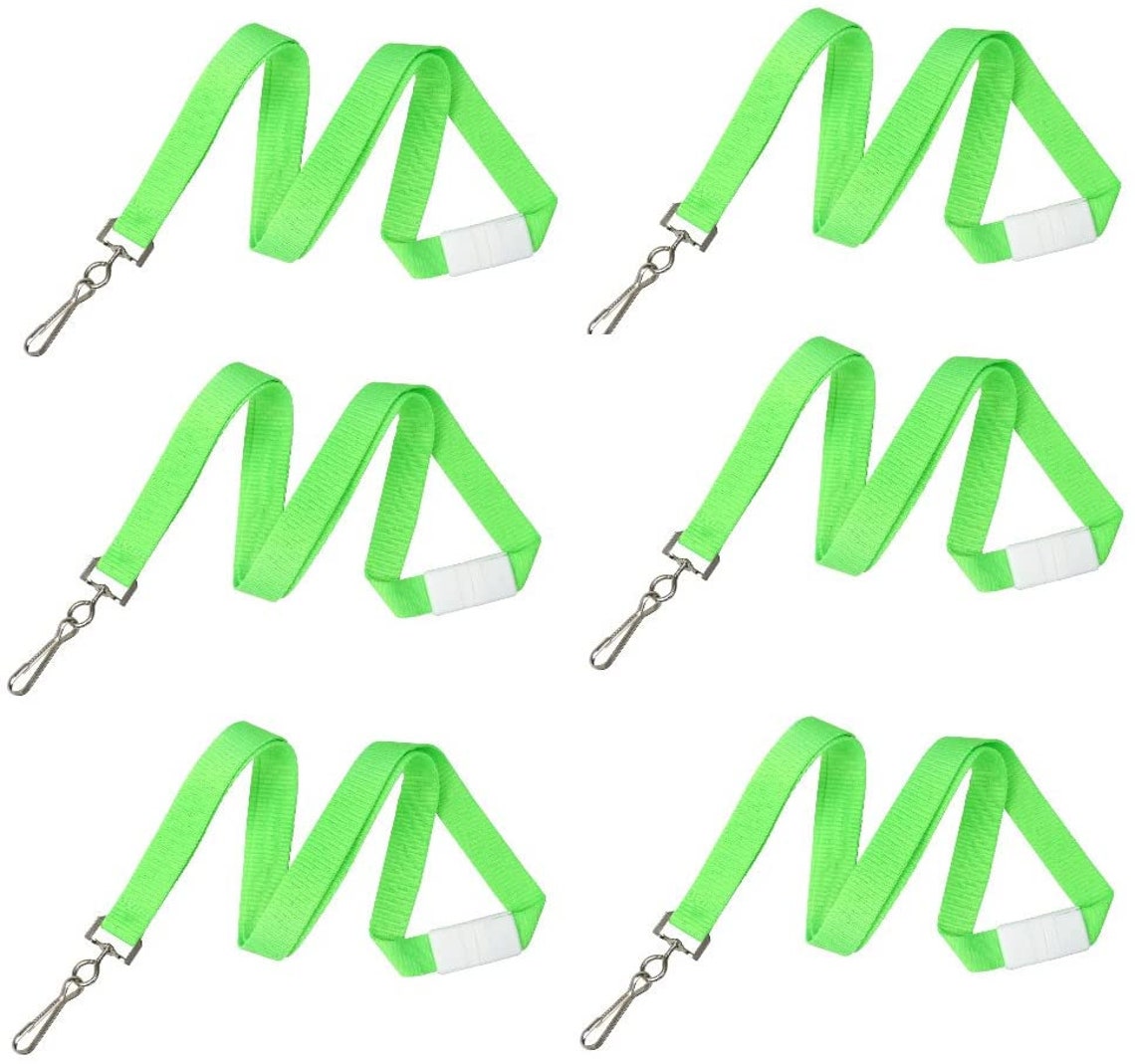 6 Pack Bright Neon Lanyards Free Ship Durable Vibrant & - Etsy