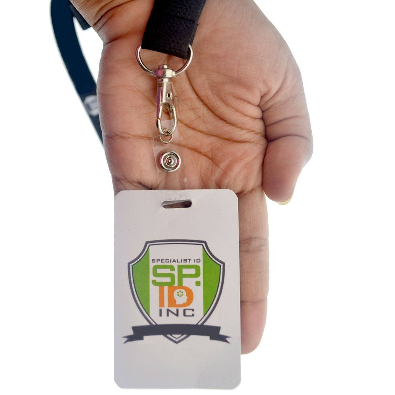 25 Clear Plastic Badge Straps - Free Ship - ID Holder W/ Snap & Eyelet ...