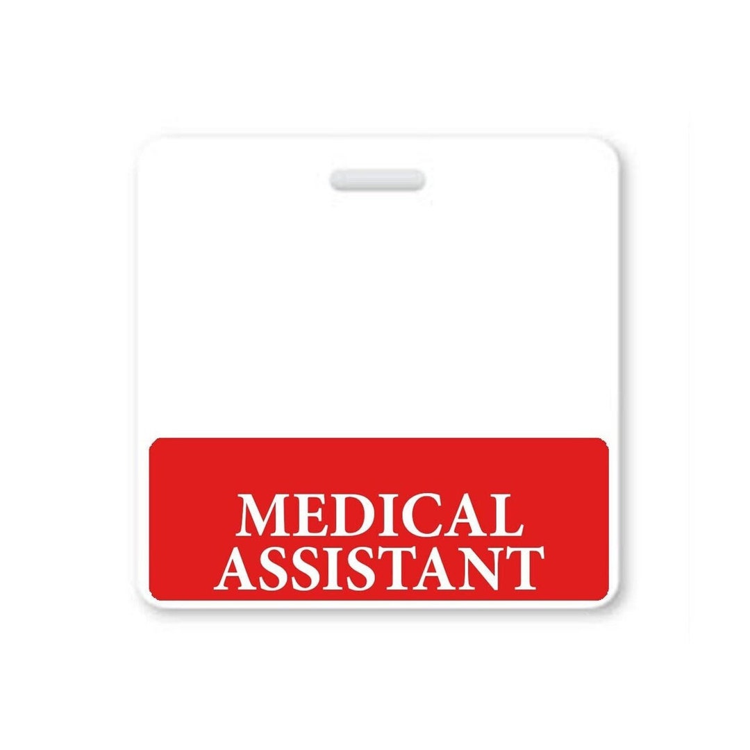 Red MEDICAL ASSISTANT Badge Buddy Free Shipping Badge - Etsy
