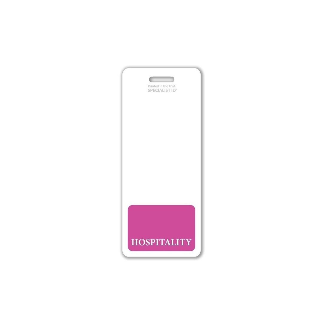 Hospitality Badge Buddy Vertical Extra Long - Oversized ID Badge Backer ...