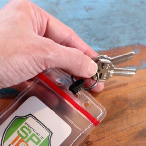 5 Black Plastic Keyring Connectors - Free Ship! ID Badge Holder or ...