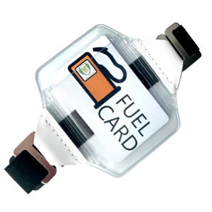 5 Pack - Heavy Duty Visor Fuel & Insurance Card Holder With Clear Vinyl ...