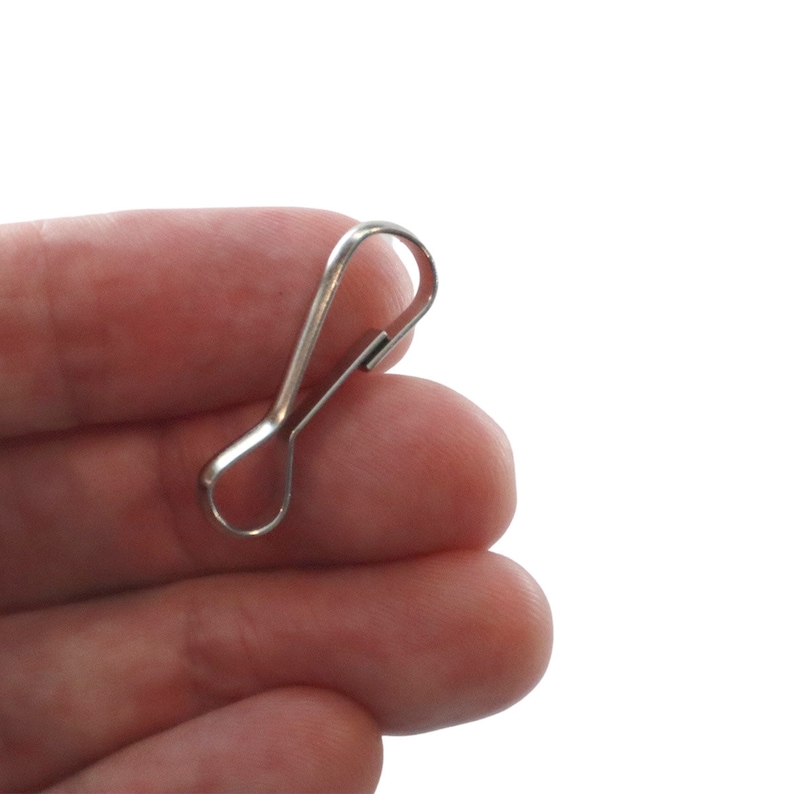 25 - Small Metal Spring Clips - Free Shipping - 1 1/4 Inch J Hook Clasp ...
