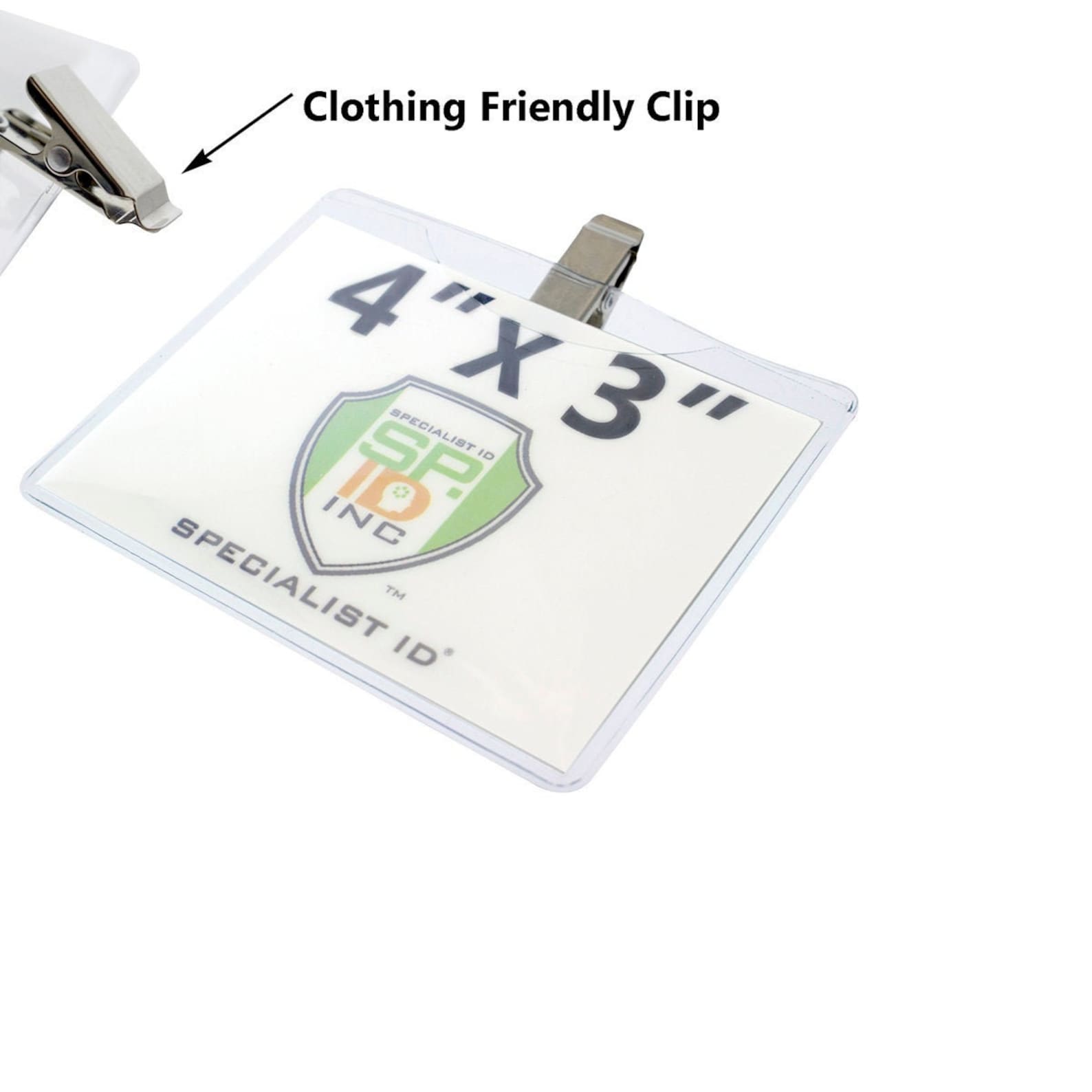 10 Clear 4x3 Horizontal Badge Protector Large ID Name Tag - Etsy