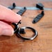 5 Black Plastic Keyring Connectors - Free Ship! ID Badge Holder or ...