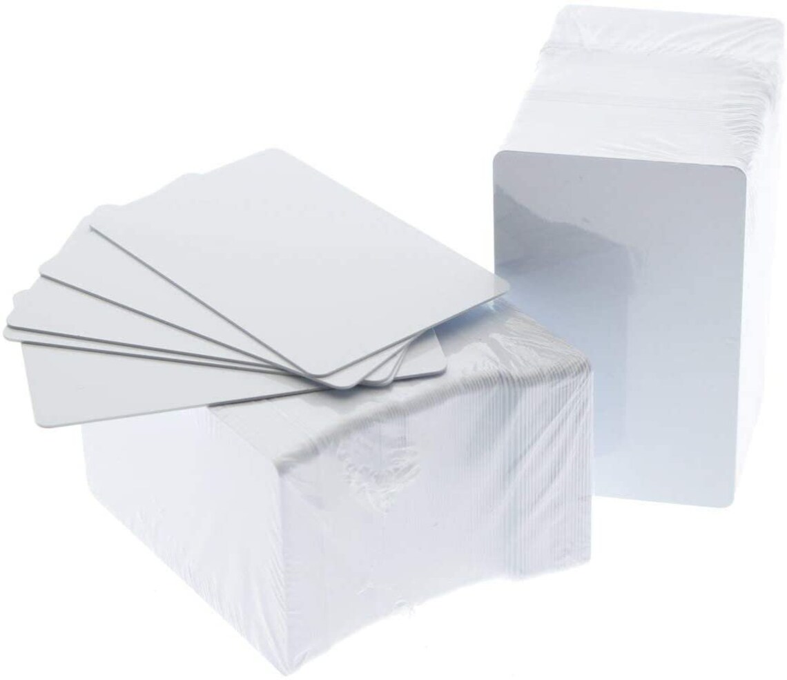 100 Pack Blank PVC Cards White Plastic CR80 30 Mil Free - Etsy