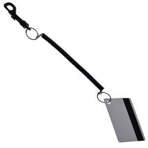 5 Pack - Black Bungee Coil Cords With Key Chain Ring - Free Shipping ...