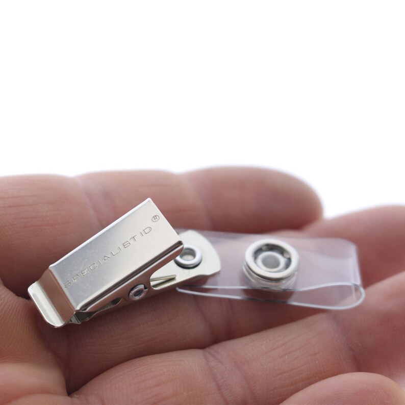 10 Id Badge Clips Free Shipping CLOTHING FRIENDLY Metal - Etsy
