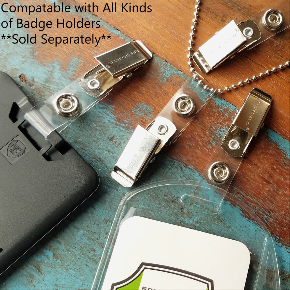 10 Id Badge Clips - Free Shipping!! CLOTHING FRIENDLY - Metal Bulldog ...